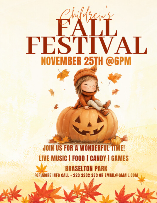 Copy of Children's Fall Festival Flyer (us Letter) | PosterMyWall