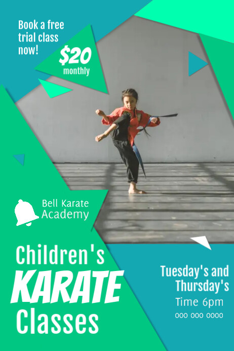 Children's Karate Class Poster Template | PosterMyWall