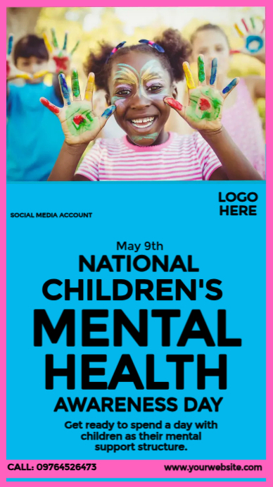 children's mental health awareness day post Template | PosterMyWall