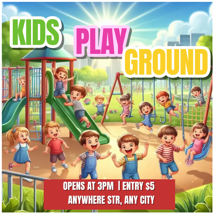 Children's Playground Template | PosterMyWall