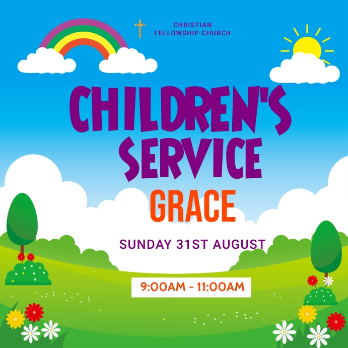 CHILDREN'S SERVICE Template | PosterMyWall