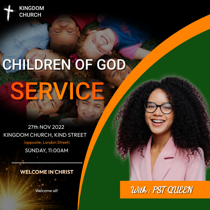 CHildren's Service Template | PosterMyWall