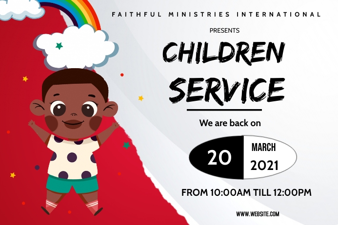 Children's service flyer Template | PosterMyWall
