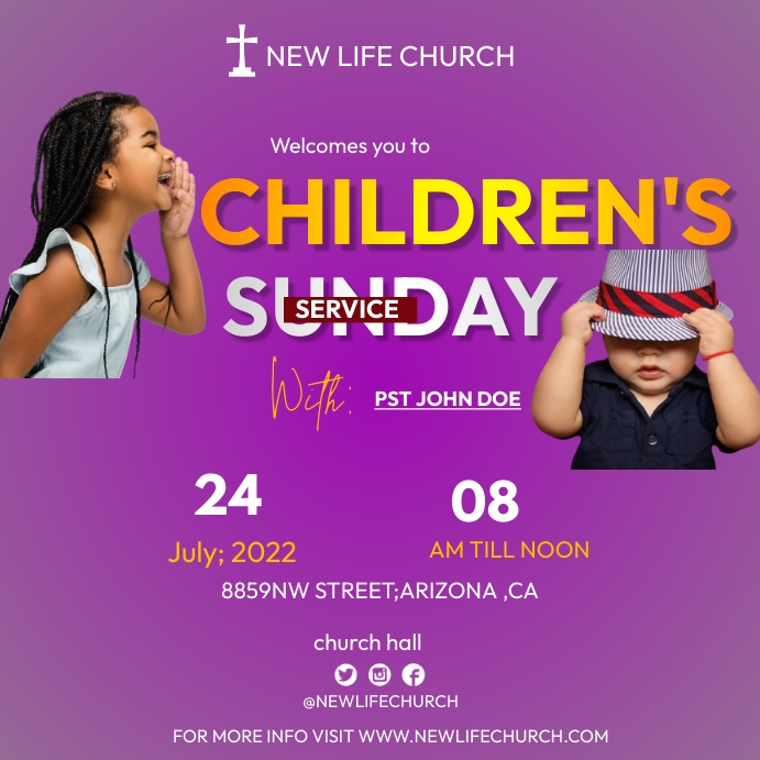children's sunday Template | PosterMyWall