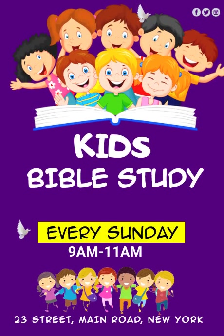 Copy of Children's Sunday school flyer | PosterMyWall