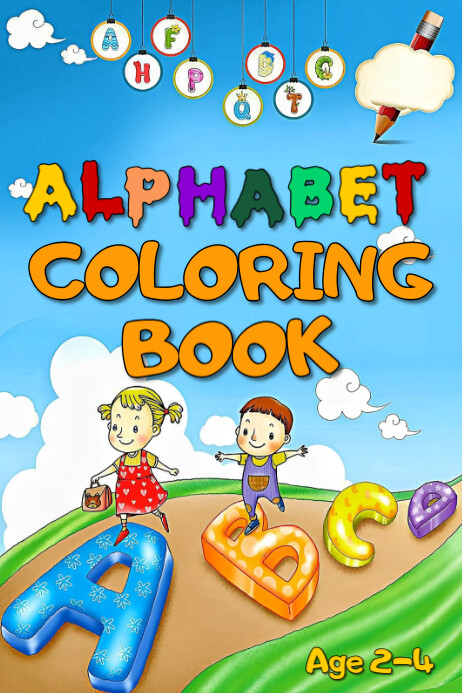 Copy of Children Alphabet Coloring book | PosterMyWall