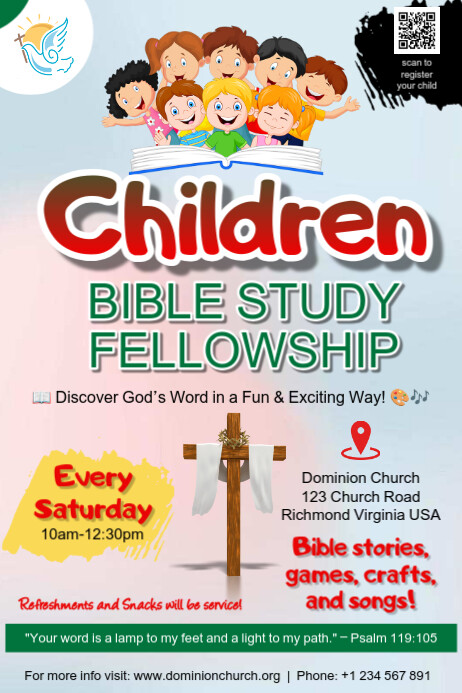 Copy of Children Bible Study Fellowship | PosterMyWall