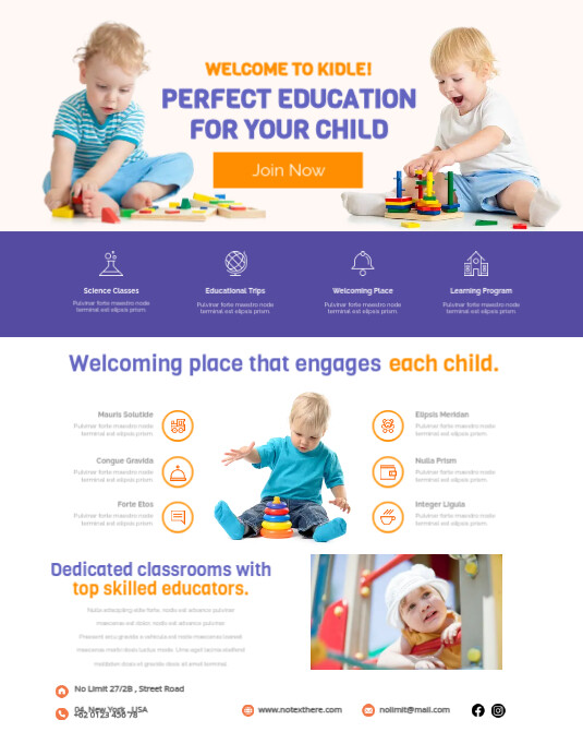 Children Kindergarten Template | PosterMyWall