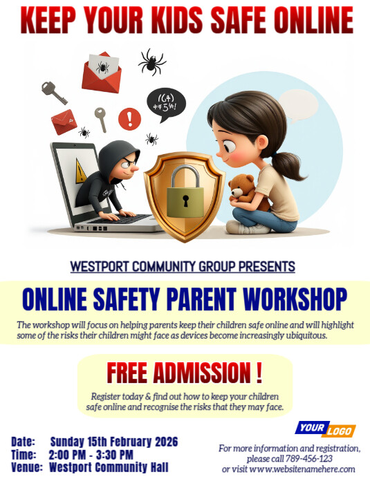 Children Online Safety Seminar Flyer Template | PosterMyWall
