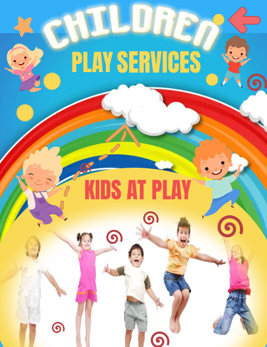 Children play services flyer template | PosterMyWall