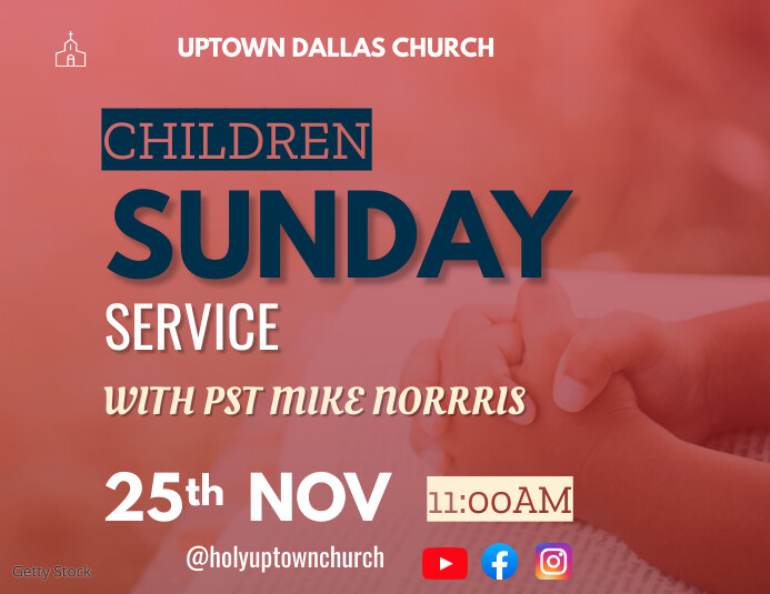 CHILDREN SERVICE Templat | PosterMyWall