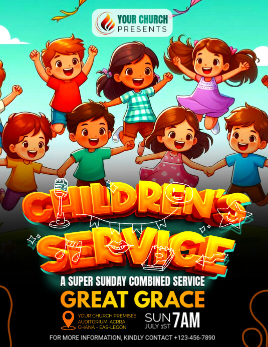 Copy of Children service | PosterMyWall