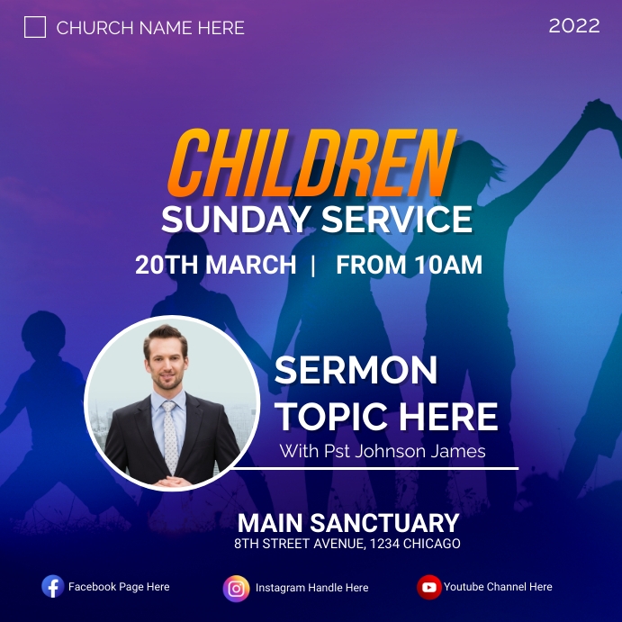 Copy of children service flyer | PosterMyWall