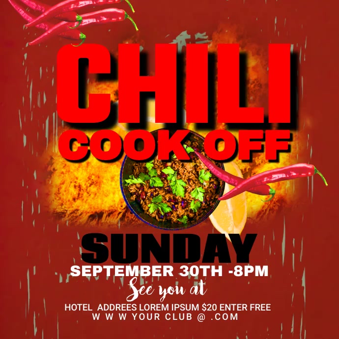 chili cook ad design template video | PosterMyWall
