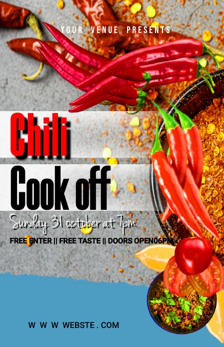 Copy of chili cook off ad design template | PosterMyWall