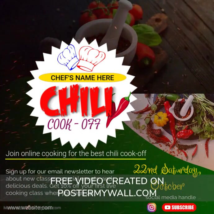 Chili cook off ad Template | PosterMyWall