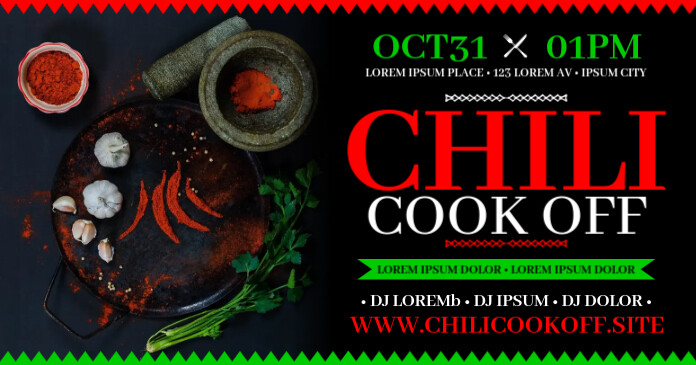 CHILI COOK OFF BANNER Template | PosterMyWall