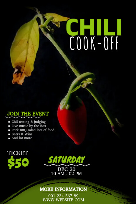 Chili Cook-off Banner Template | PosterMyWall