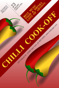 Chili Cook Off Poster Template | PosterMyWall