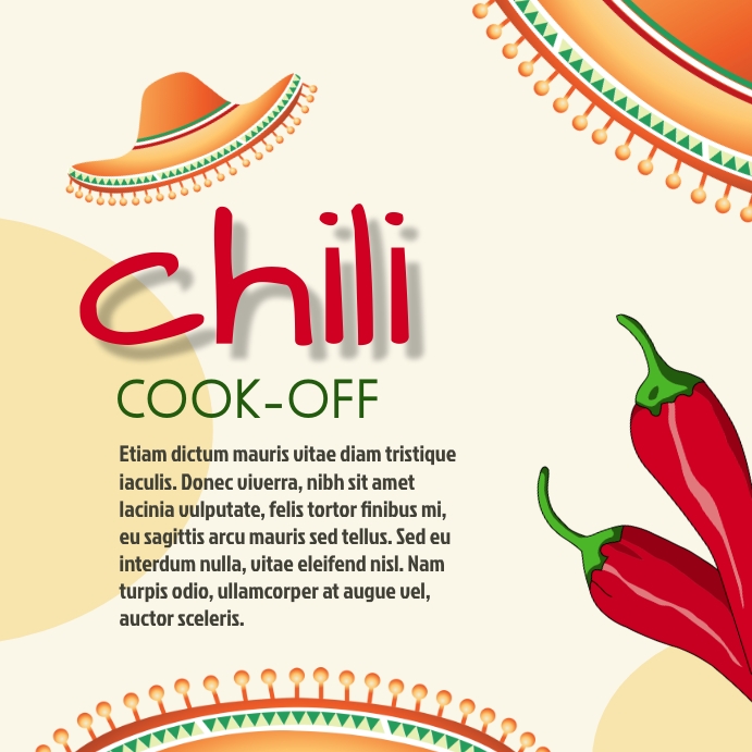 Chili Cook-Off Template | PosterMyWall