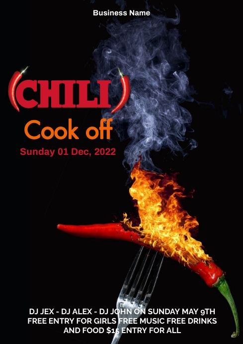 Chili Cook off Template | PosterMyWall