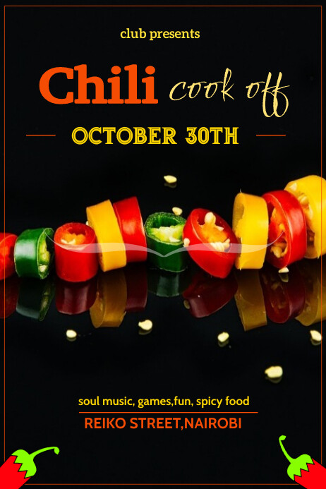 CHILI COOK OFF Template | PosterMyWall