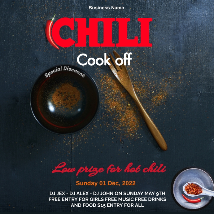 Chili Cook off Template | PosterMyWall