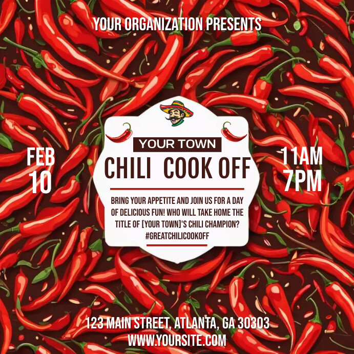 chili cook off flyer chili competition (4) Template | PosterMyWall
