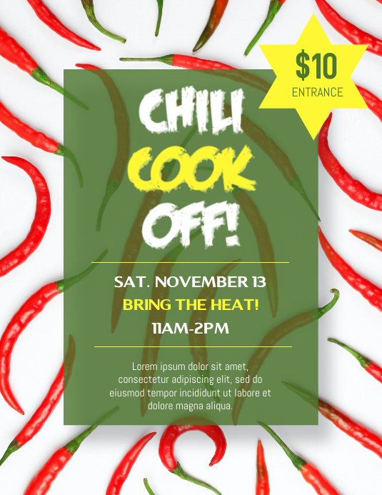 Chili Cook Off Flyer Template | PosterMyWall