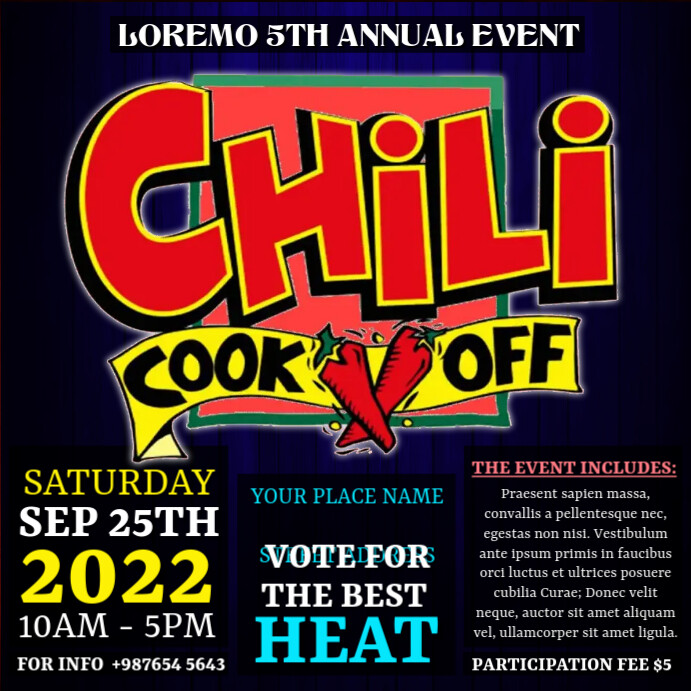Brochure de Modèle de Flyer de Recherche Chili Cook Off | PosterMyWall