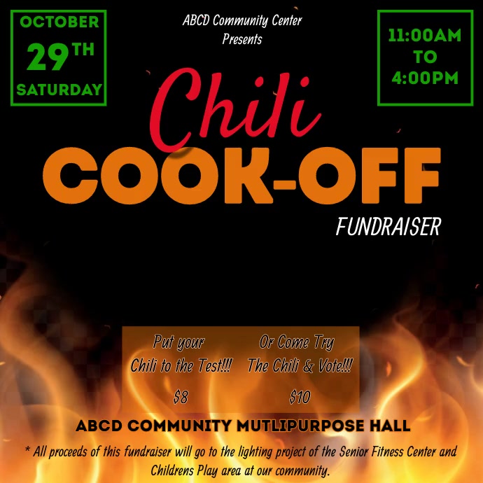 Chili Cook Off Fundraiser Event Template Postermywall