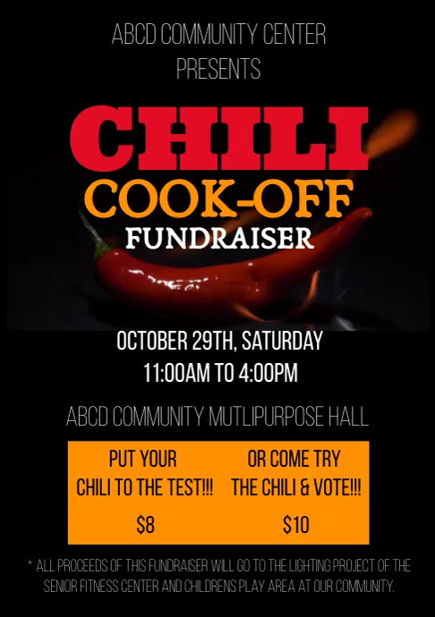Copy of Chili Cook Off Fundraiser Event | PosterMyWall