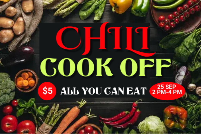 CHILI COOK-OFF POSTER Template | PosterMyWall