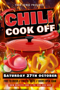 Red Chili Cook Off Template | PosterMyWall