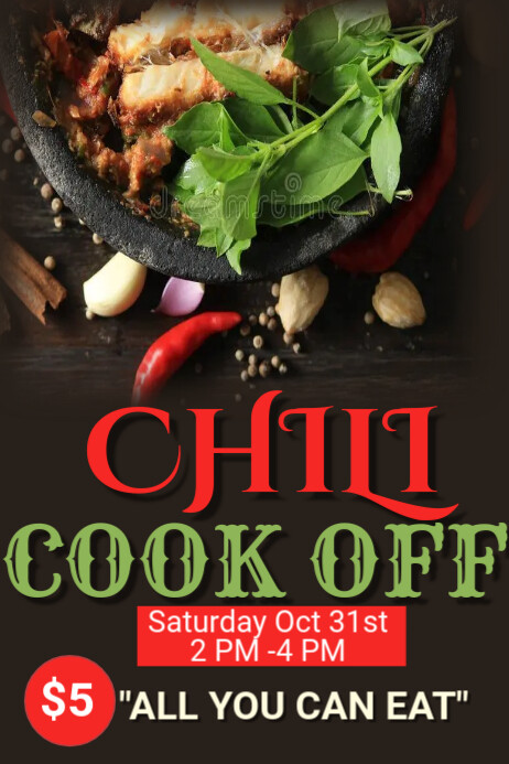 CHILI COOK-OFF POSTER Template | PosterMyWall
