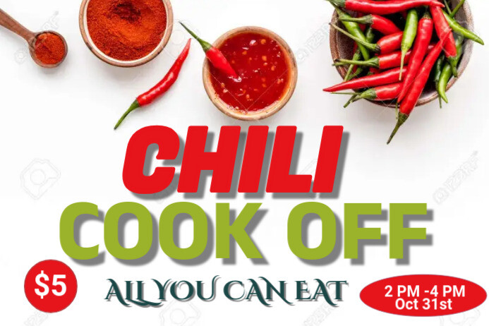 CHILI COOK-OFF POSTER Template | PosterMyWall
