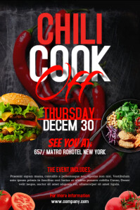 Chili Cook Off Poster Template | PosterMyWall