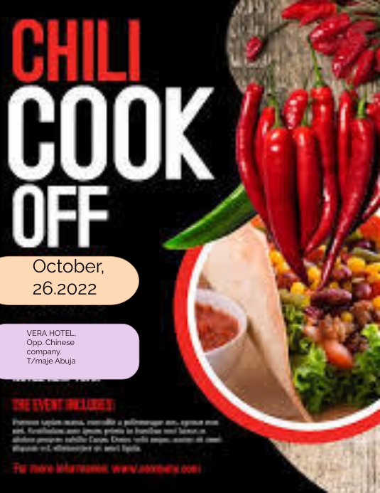 Chili cook off template | PosterMyWall