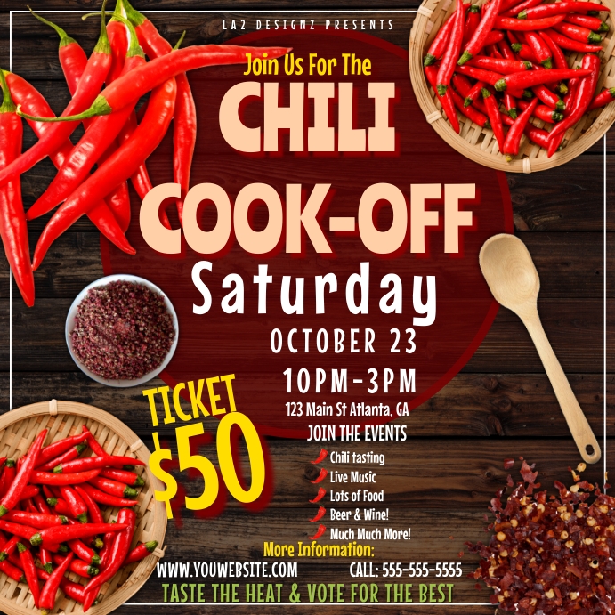 Chili Cook Off v.3 Instagram Post Template | PosterMyWall