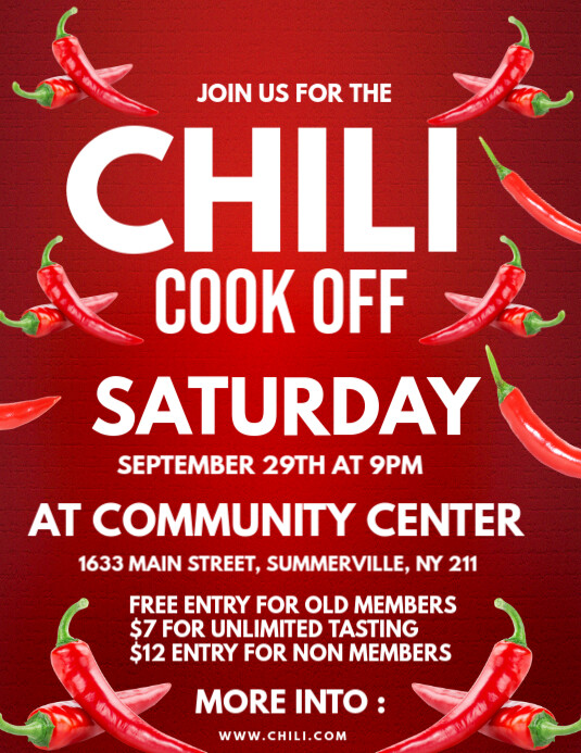 Plantilla de chili cook out flyer | PosterMyWall