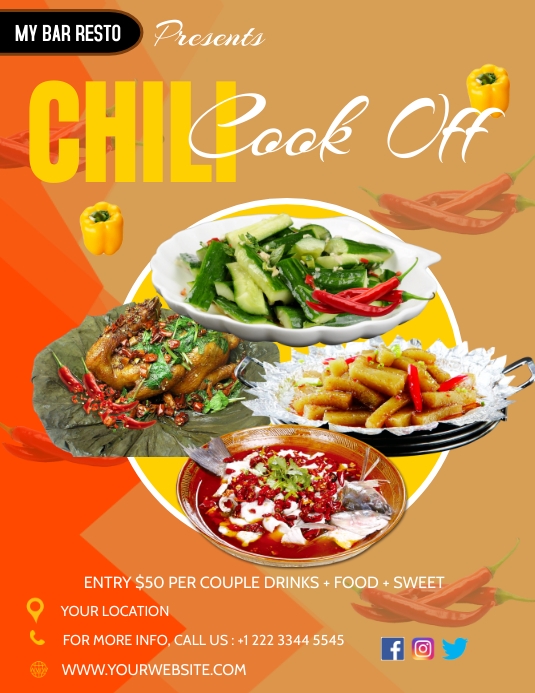 CHILI COOKING OFF DAY FLYER TEMPLATE | PosterMyWall