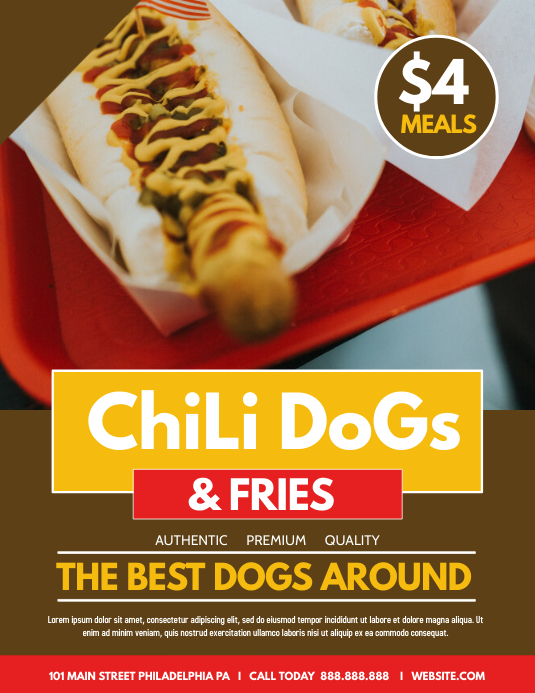 Chili Dogs Template | PosterMyWall