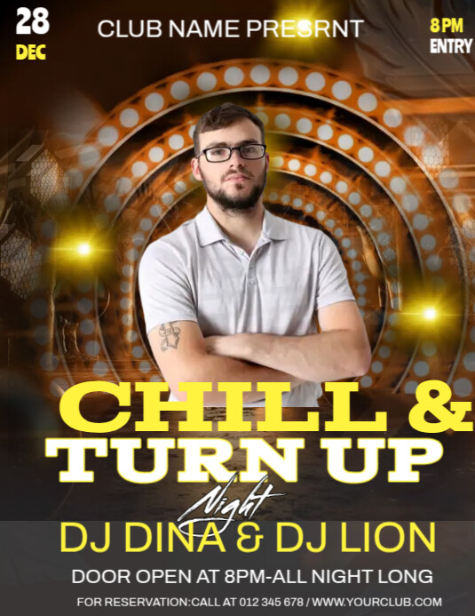 Chill & Turn Up Ads Template | PosterMyWall