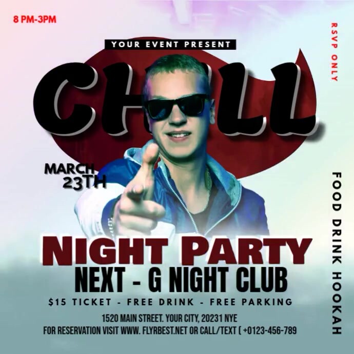 Chill Night Party ads Template | PosterMyWall