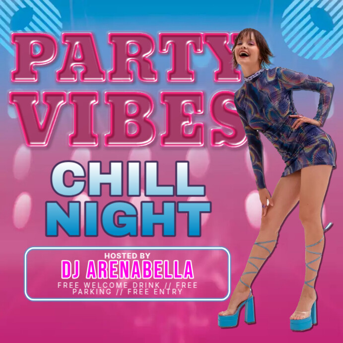 Chill Night Vibes Party Template | PosterMyWall