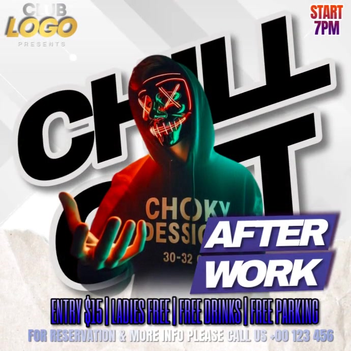 Chill Out After Work Template | PosterMyWall