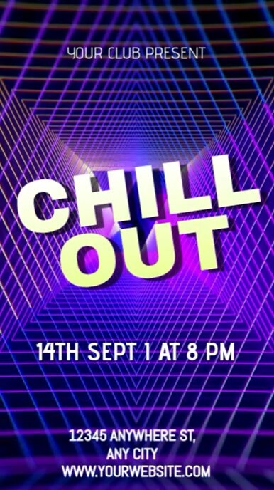 CHILL OUT Template | PosterMyWall