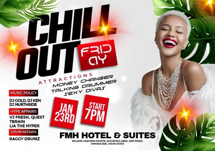 Chill Out Friday Night Party Template | PosterMyWall