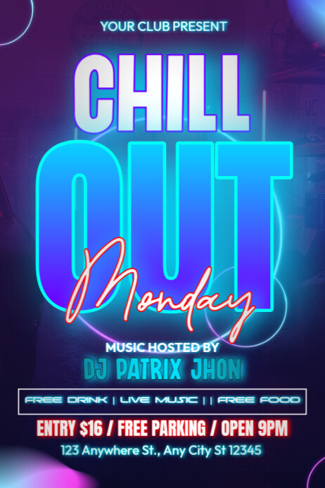 Chill out monday poster Template | PosterMyWall