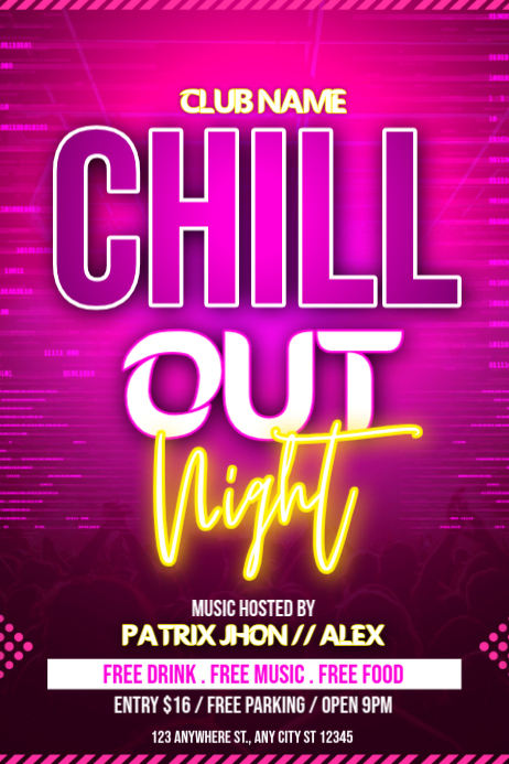 Chill out night poster Template | PosterMyWall